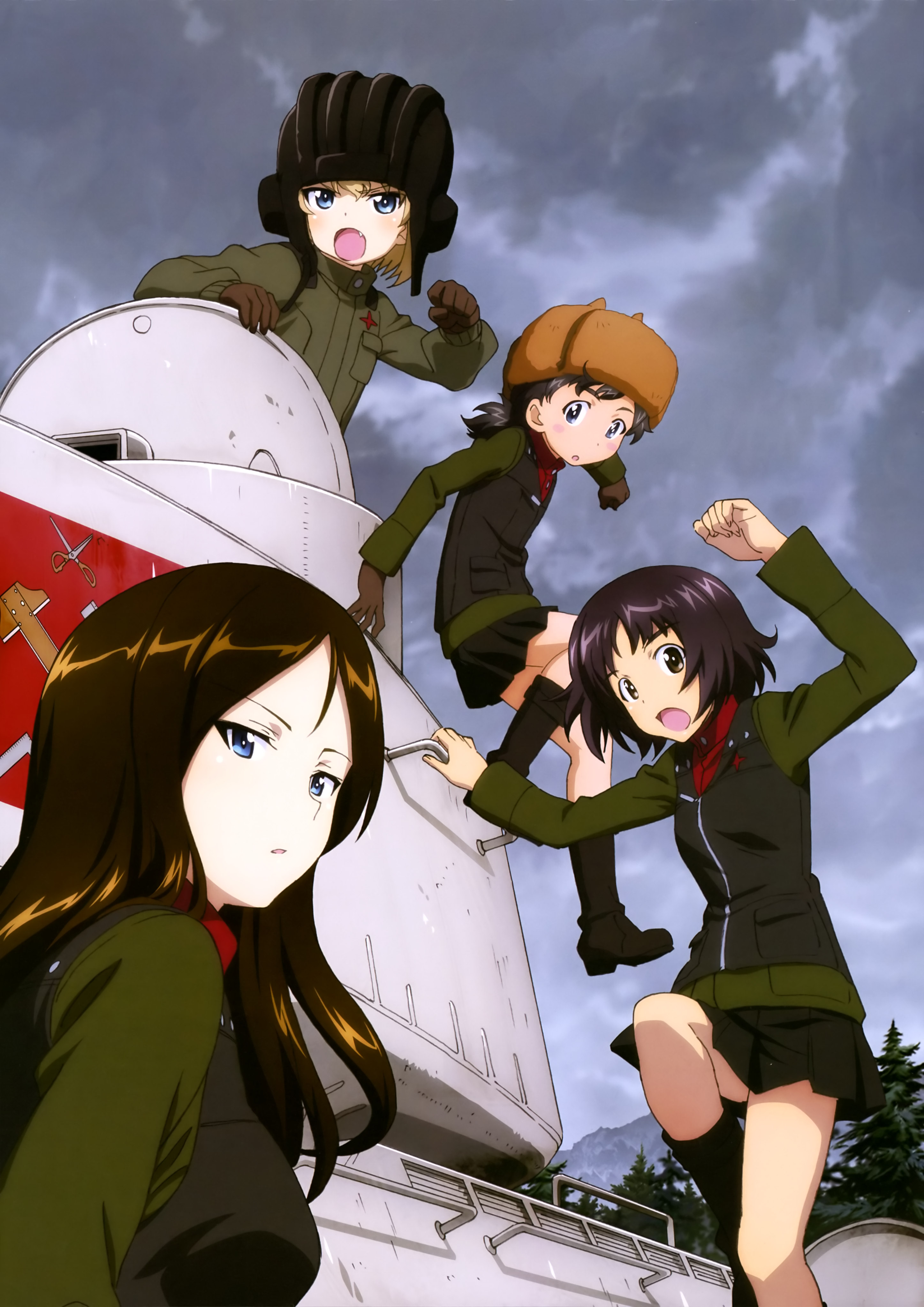 Katyusha Nonna Nina And Alina Girls Und Panzer Drawn By Itou